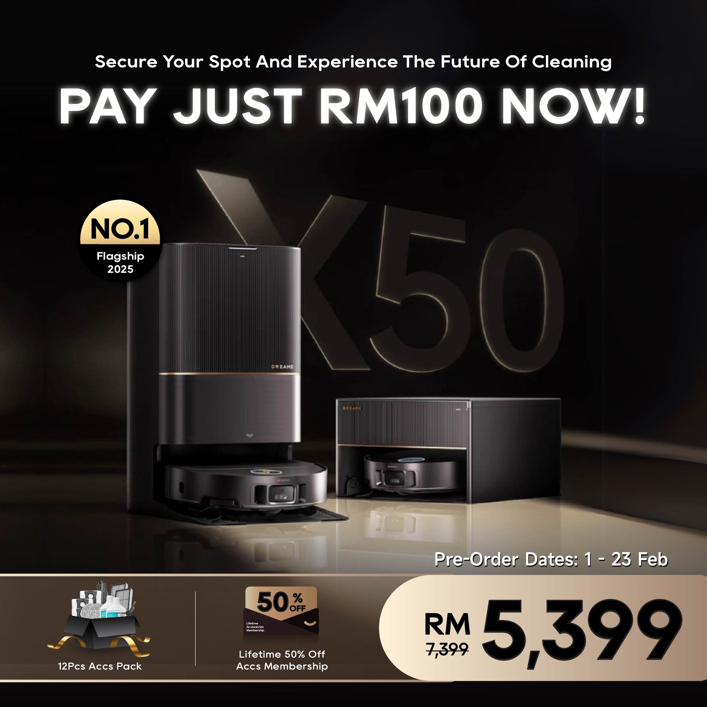 Dreame X50 Ultra Robot Vacuum (Deposit)